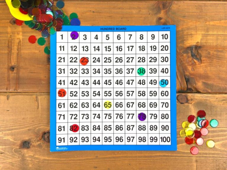 1 to 100 Horizontal Number Board - Seelect Educational Supplies Adelaide